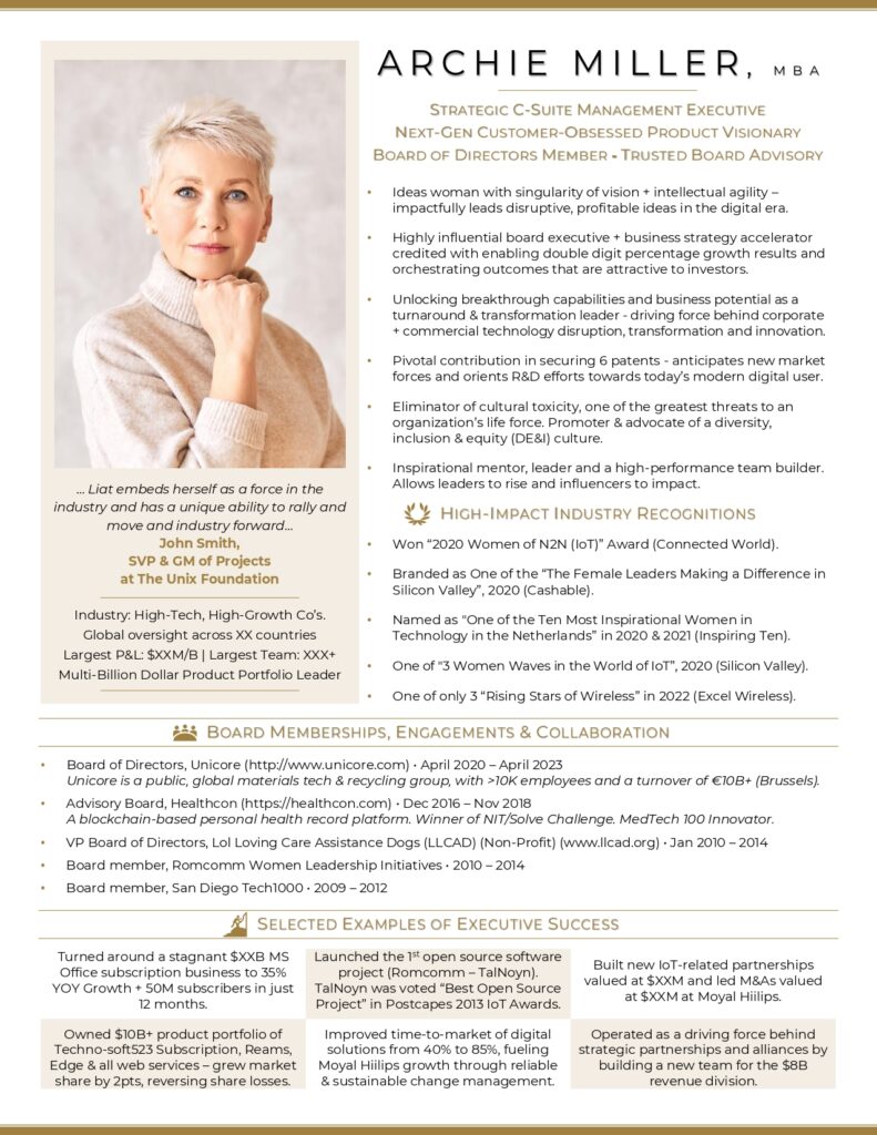 A few of our best resume examples