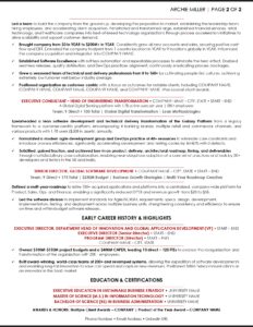 C-Level Executive Resume Samples